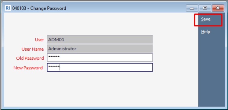 Panduan Pengguna - Change Password - R1 ERP