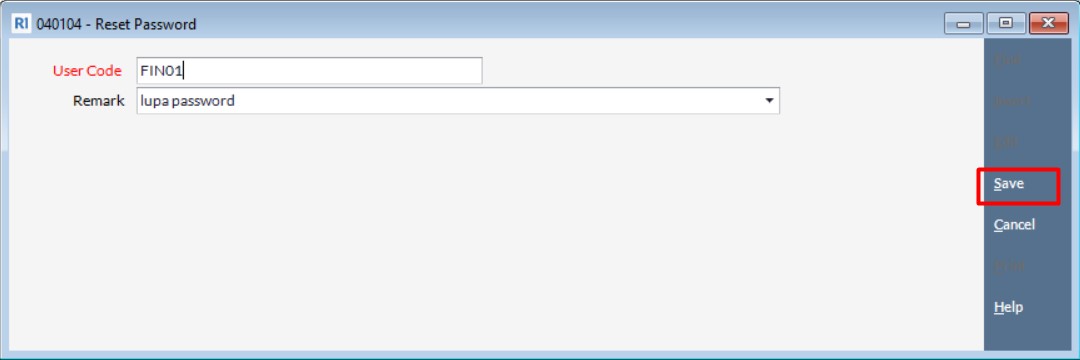 Panduan Pengguna - Reset Password - R1 ERP